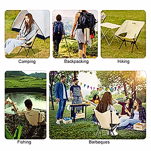 Kacoya Camping Chair, Portable Folding Chair Lawn Chair with Carry Bag, Compact Backpacking Chairs for Camping, Hiking, Fishing, Picnic