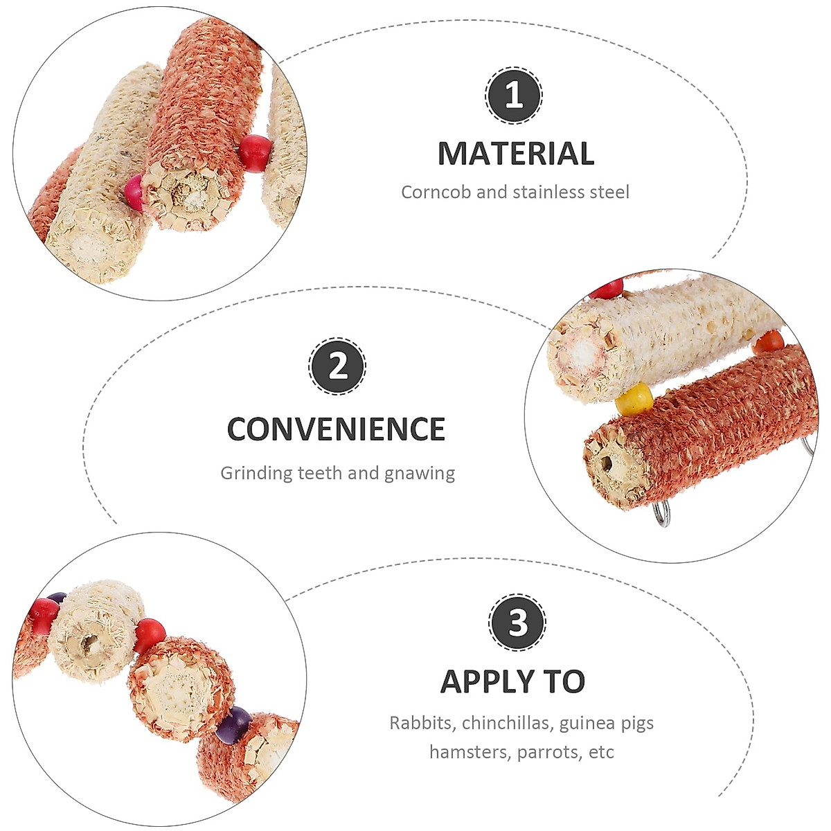 Mipcase Hamster Toy Decorative Bunny Plaything Decorative Chinchilla Toy Bunny Supply Bunny Toy Hamster Accessory Decorative Hamster Plaything Wear-Resistant Chinchilla Plaything