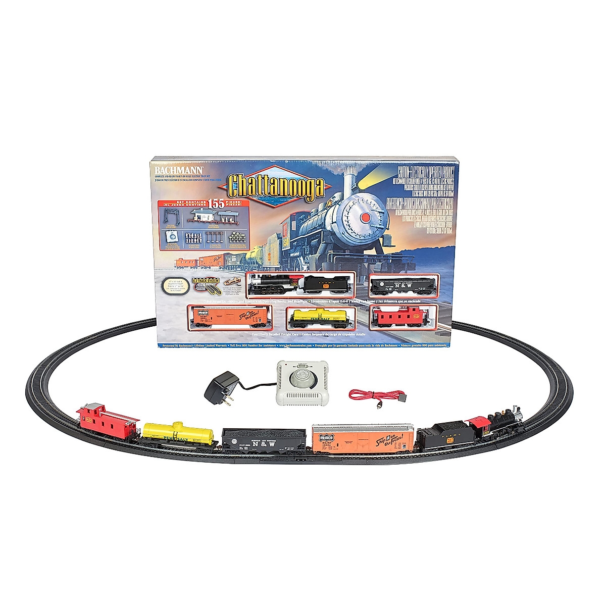 Bachmann Trains - Chattanooga Ready To Run 155 Piece Electric Train Set - HO Scale