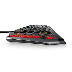 Alienware Low-Profile RGB Gaming Keyboard AW510K: Alienfx Per Key RGB LED - Media CONTROLS & USB Passthrough - Cherry MX Low Profile Red Switches