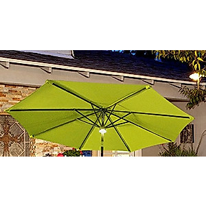BELLRINO DECOR Replacement SAGE GREEN STRONG AND THICK Umbrella Canopy for 9ft 8 Ribs SAGE GREEN (Canopy Only)