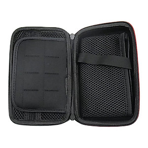 GRABOTE Black For Nintendo 2DS XL, 3DS,3DS XL Large Carry Travel Bag Case, 16 Game Card Holder