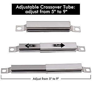 Grill Replacement Parts for Charbroil Advantage Series 3 Burner 463343015, 463642116, 463435115, 463436815, 463335115 Gas Grills, Stainless Pipe Burner, Heat Plate, Carryover Tube, Igniters.