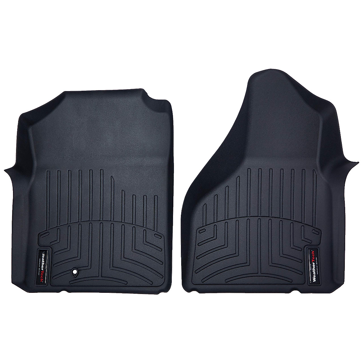 WeatherTech Custom Fit FloorLiners for Dodge Ram Truck 1500, Ram Truck 2500/3500-1st Row (440121), Black