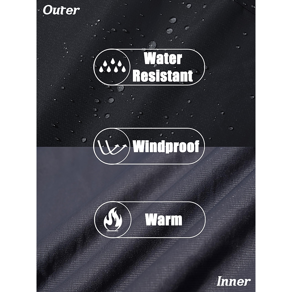 MAGCOMSEN Jackets for Men Winter Jacket for Men Hiking Jacket for Men Soft Shell Jacket Waterproof Jacket for Men Spring Jacket for Men Ski Jacket for Men