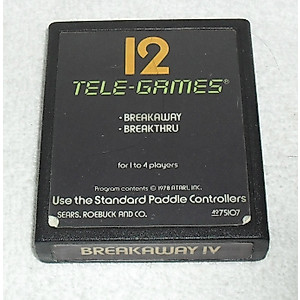 Sears Tele-Games Breakaway IV Atari 2600 cartridge and instructions