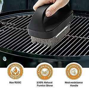 Griddle Cleaning Kit for Blackstone, Flat Top Grill Cleaning Kit with Grill Stone, Griddle Scraper & Griddle Brush Easy to Remove Stain