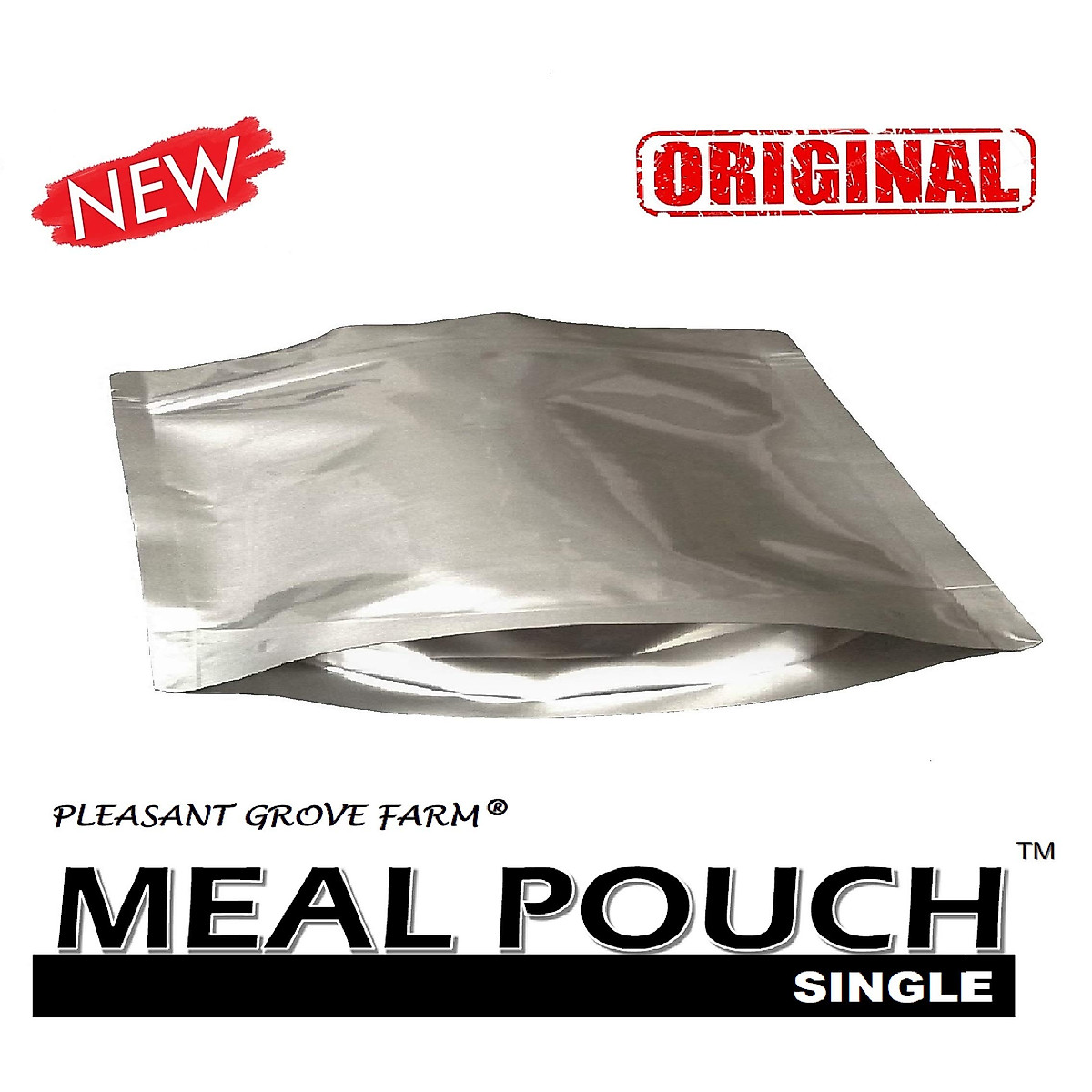 Pleasant Grove Farm 7 Mil Zip Lock Mylar Bags Stand Up Gusseted Pouch (50, MEAL POUCH (SINGLE) 8.5 x 6.5 x 2)
