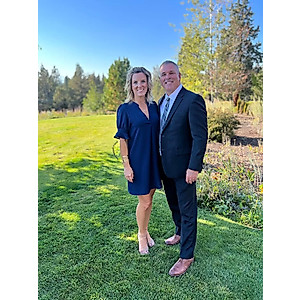 Wkior Women's Shift Dresses Elegant Summer V Neck Casual Flowy Swing Dress Blue S