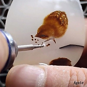 𝐋𝐮𝐨 𝐤𝐞 30 Pcs Ball Shape Diamond Burr Set, 3/32 Inch Shank Diamond Mounted Grinding Bits for Rotary Tools(Size:1mm,2mm,3mm)