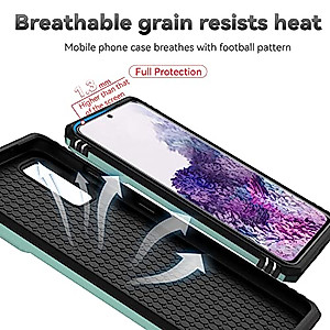 MLDWH Samsung S20 5G Case with Stand Kickstand Ring and Camera Cover with Tempered Glass Screen Protector, Heavy Duty Military Grade Shockproof Protective Cover for Samsung S20 5G (Green)