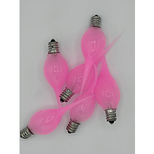 On The Bright Side Primitive Silicone Dipped 5 Watt Light Bulb - Pack of 6 - Pink