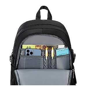 Acmebon Girl Roomy Fashion Laptop Backpack Set Casual Daypack Set for Women Black