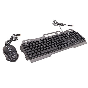 Acogedor Gaming Keyboard and Mouse Combo, Colorful RGB Lighting 104 Keys USB Wired Mechanical Feeling Keyboard Wired Gaming Mice for 7 8 10