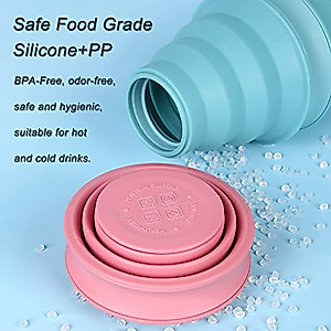 Shozxlcci Collapsible Water Bottle, Reusable Silicone Foldable Leak Proof Portable Sports Travel Water Bottles