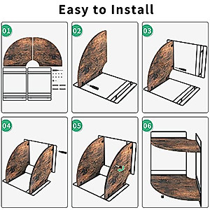 SANRETAHO 2 Tier Corner Shelf, Bathroom Organizer Countertop, Wooden Bathroom Trays for Counter Vanity Organizer, Makeup Cosmetic Storage Shelf, Kitchen Spice Rack, Rustic Brown