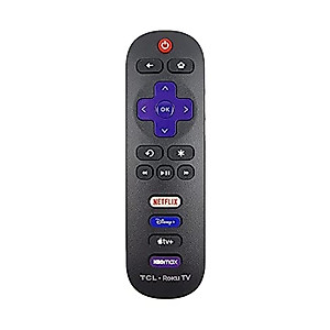 OEM Replacement Remote Control Compatible with All TCL Roku Smart TVs【Only Works with TCL Roku TV, Not for Roku Stick and Roku Box】 (Netflix/Disney Plus/Apple TV+ / HBO Max)