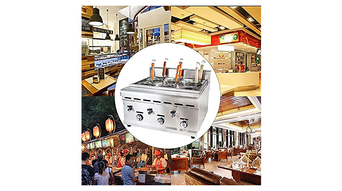 Efficient 6 Hole Gas Pasta Cooker for Cooking Noodles