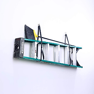 JD104 Wall Hangers 100IBS Capacity Kayak Storage for Paddle Board,Surfbard,Longboards Indoor Kayak Storage Straps System for Garage or Shed,Black