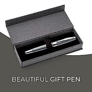 ZenZoi Gray Fountain Pen | Luxury Fountain Pen, Executive Pen for Men, Women | Pen Gift Box W/Refillable Metal Pen, Fine Nib, Converter & 2 Ink Refill | Elegant, Quality, Fountain Pens for Writing