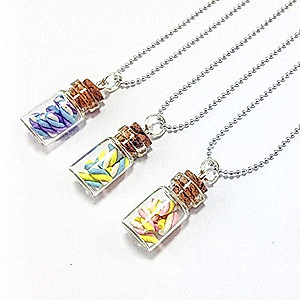 SUPERLELE Glass Bottles with Cork 48pcs 20ml Decorative Wish Bottles with 48pcs Eye Screws 3pcs Funnel