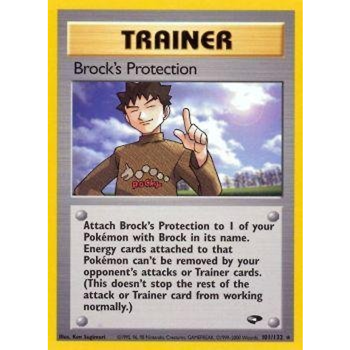 Pokemon Singles - Brock's Protection - 101/132 - Rare - Unlimited Edition - Gym Challenge