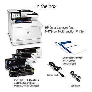 HP Color Laserjet Pro Multifunction M479fdw Wireless Laser Printer (W1A80A) (Renewed)
