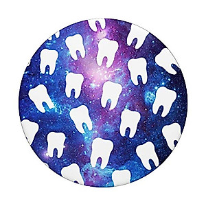Dental galaxy tooth pattern dentist hygienist assistant PopSockets PopGrip: Swappable Grip for Phones & Tablets