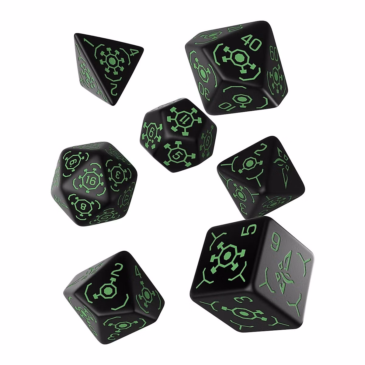 Q WORKSHOP Ingress Enlightened 7 Polyhedral Pieces RPG Ornamented Dice Set