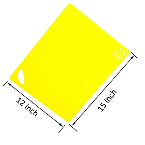 Kimmoker Flexible Cutting Boards Set, Cutting Board Mats for Cooking, Colored Cutting Board Set with Easy-Grip Handles, Flexible Plastic Cutting Sheet Set of 4 (1)