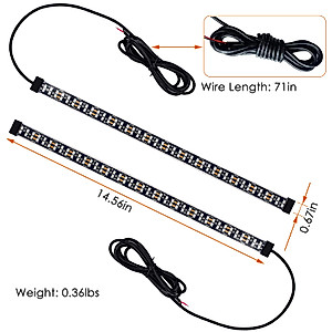 Acelane LED Boat Lights Navigation Light [84 LEDs Per Strip] Dual Row Marine Bow Light Sidelights 12V IP68 Waterproof for Pontoon Kayak Yacht Fishing Boat - 1 Pair, Red & Green