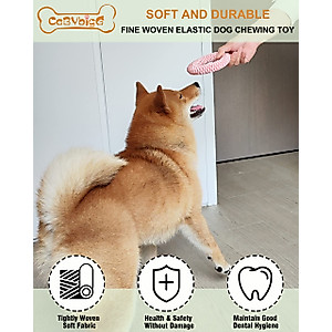 CaBYbigG Dog Rope Toy,No Stuffing Dog Toy,Puppy Chews for Teething,Dog Chew Toys,Ring Dog Toys for Medium Small Dogs Breed 4 Packs