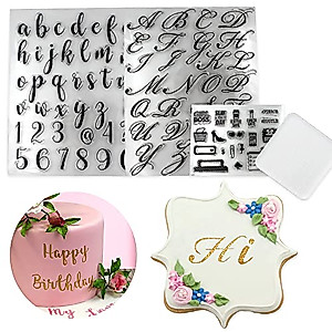 4PCs Alphabet Cake Stamp Tools, Alphabet & Numbers Fondant Cake Mold, DIY Cookie Stamp High Heel Sunglasses Fondant Molds for Fondant Biscuit Cake Cookie Mold Baking Tool