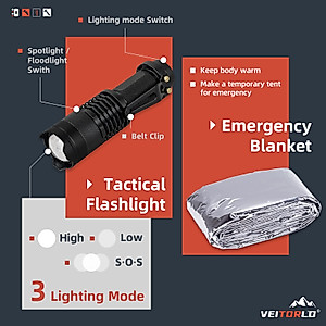 Gifts for Men Dad Husband, Survival Gear and Equipment 12 in 1, Christmas Stocking Stuffers, Fishing Hunting Birthday Gifts Ideas for Him Boyfriend Teen Boy, Cool Gadget, Camping Survival Kit
