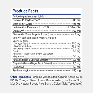 Branvine Respiratory Guardian for Dogs - Supports Lung Health, Nasal, Bronchial and Tracheal, Vegan Bacon Flavor (135g) with Quercefit® and Respiratory Probiotics
