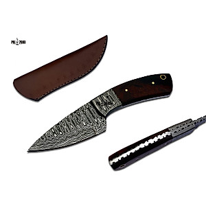 PAL 2000 KNIVES DAM-6011 Handmade Damascus Steel Knife with Sheath New Pattern Blade and Handle