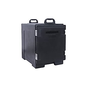 Luston Front-Loading Insulated Food Pan Carrier, 81 Quart Capacity, Black,5 Full-Size Pan,Food-Grade LLDPE Material, Portable Food Warmer Transporter
