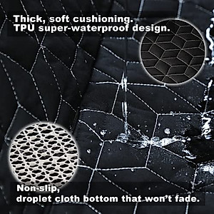 Meginc Dog Car Seat Covers for Back Seat, Waterproof Pet Bench Seat Cover for Truck Chevrolet Silverado/Ram/Ford F-Series/GMC Sierra 600D Heavy Duty Scratch Proof Nonslip Truck Seat Covers for Dogs