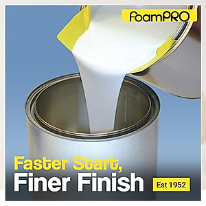 FoamPRO 61-5 Paint Can Spout, 5 Pack | One Size Fits All Pint, Quart & Gallon Painting Cans | All In One Pouring Accessory, Paint Brush Holder & Wiper | Paint Bucket Attachment With Yellow Mixing Tips