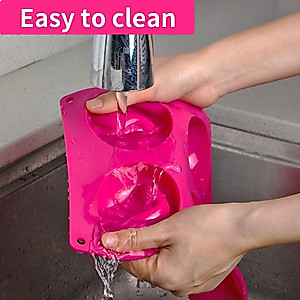 Webake Hot Chocolate Bomb Mold 3 Pack Silicone Round Sphere Baking Mold, Hemisphere Molds For Halloween Eyeball Candy Jello Mousse Cake Decoration, LFGB Grade (6,15 & 24 Holes) Include 2 Filling Scoop