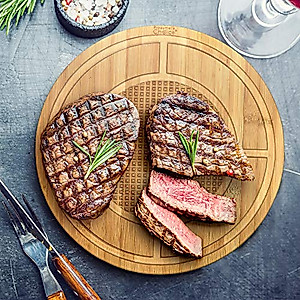 Prosumer’s Choice Large Bamboo Stovetop Cover, Noodle Preparation and Cutting Board and Bamboo Butcher Block Cutting and Chop Board with Juice Groove for Meat Carving - Dual sided