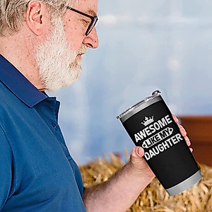 RHYTHMHEART Father’s Day Gifts for Dad from Daughter - Dad Birthday Gifts from Daughter - Funny Dad Gifts from Daughter - Dad Birthday Gifts Ideas from Daughter - Awesome Dad 20oz tumbler