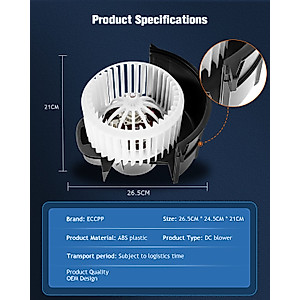 ECCPP HVAC AC Heater Blower Motor AC w/Fan Cage Front fit for 07-2015 for Audi Q7 /03-2010 for Porsche Cayenne /04-2010 for VW Touareg
