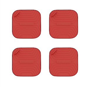 YLWX Silicone Duck Drain Cover, Bathroom Shower Drain Cover, Bathroom Kitchen Sink Cover, Bathtub Stopper (Size : Fashion Red*4)