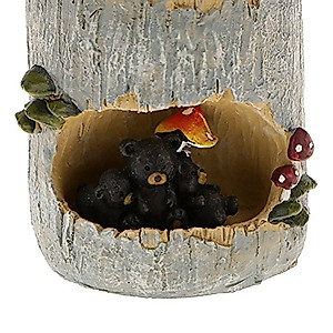 Tinksky Cute Black Bear Flower Sedum Succulent Pot Planter Bonsai Trough Box Plant Bed Home Garden Office Table Decor