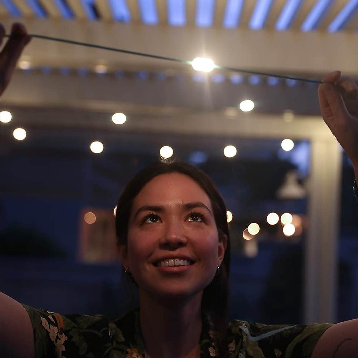 MPOWERD Luci Solar String Lights + Phone Charger: White 18' Rechargeable via Solar or USB-A, 100 Lumens LEDs, Lasts Up to 20 Hours, Waterproof, Camping, Backyard, and Travel