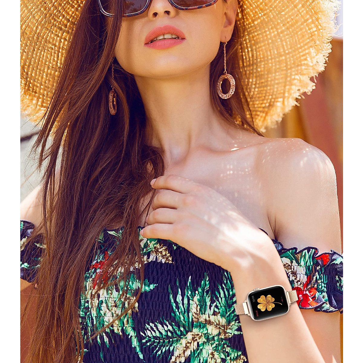 Compatible with Apple Watch Band 38mm 40mm 41mm 42mm 44mm 45mm 49mm, Stainless Steel Slim & Thin Milanese Magnetic Clasp Strap Women and Men Replacement Band for iWatch Series SE 9 8 7 6 5 4 3 2 1