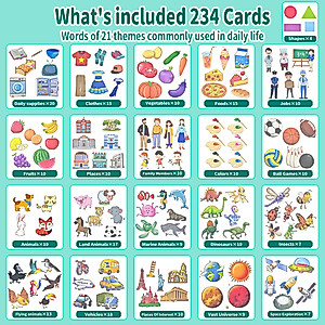 Kids Flash Cards with 234 Sight Words, Preschool Learning Toys for 2-5 Year Old Boys Girls, Educational Toy for Speech Therapy