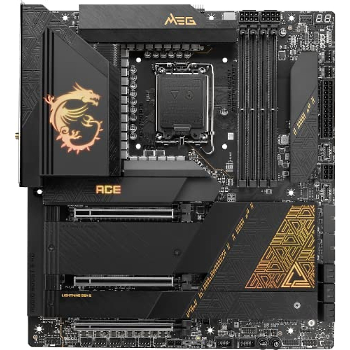 MSI MEG Z790 ACE Gaming Motherboard (Supports 12th/13th Gen Intel Processors, LGA 1700, DDR5, PCIe 5.0, M.2, 2.5Gbps LAN, USB 3.2 Gen2, Wi-Fi 6E, Thunderbolt, E-ATX)