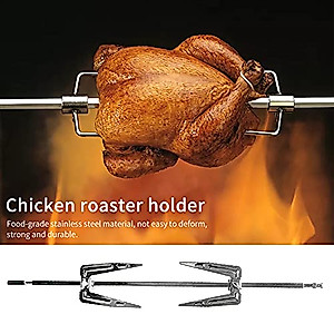 Air Fryer Replacement Fork, Roast Chicken Fork, Stainless Steel BBQ Grill Accessories for BBQ Home Kitchen Outdoor Camping